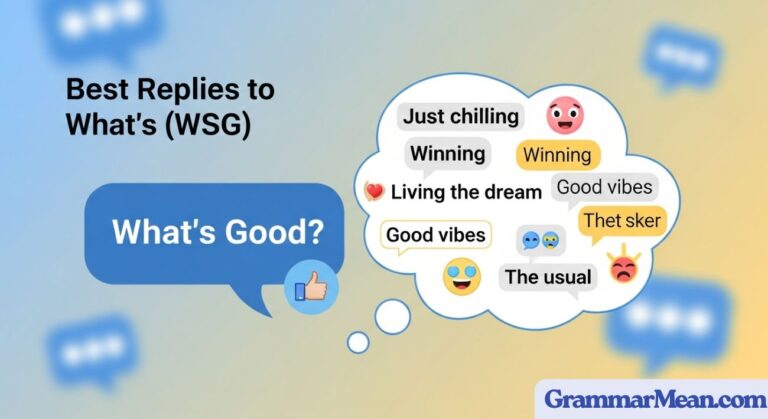 15+ Best Replies to What’s Good (WSG)