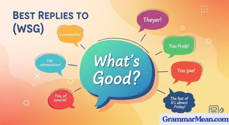 15+ Best Replies to What’s Good (WSG)