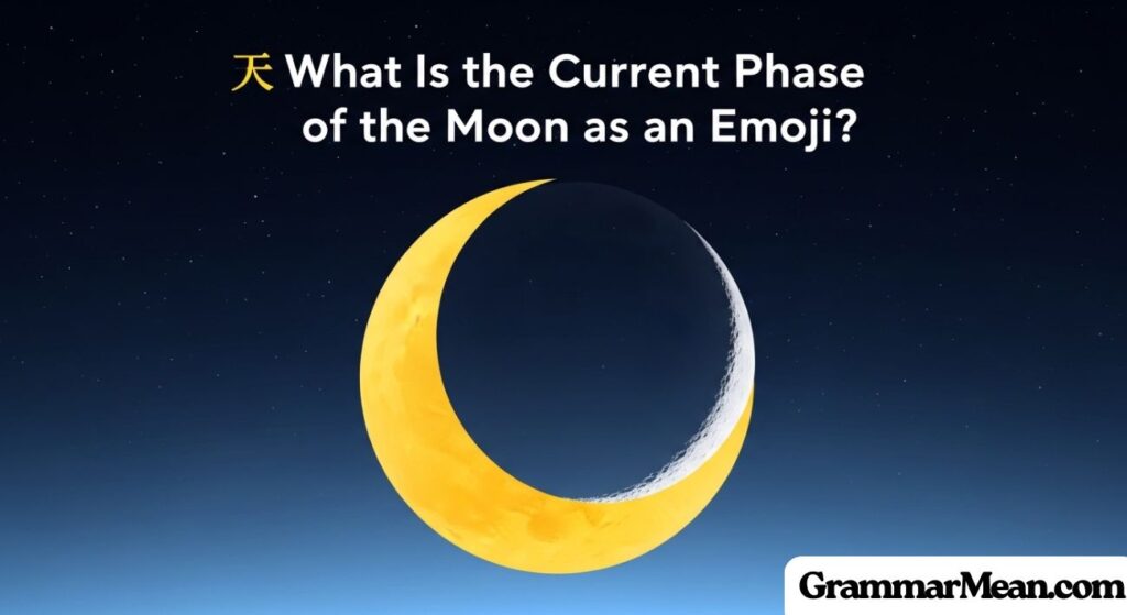 🌕 What Is the Current Phase of the Moon as an Emoji?