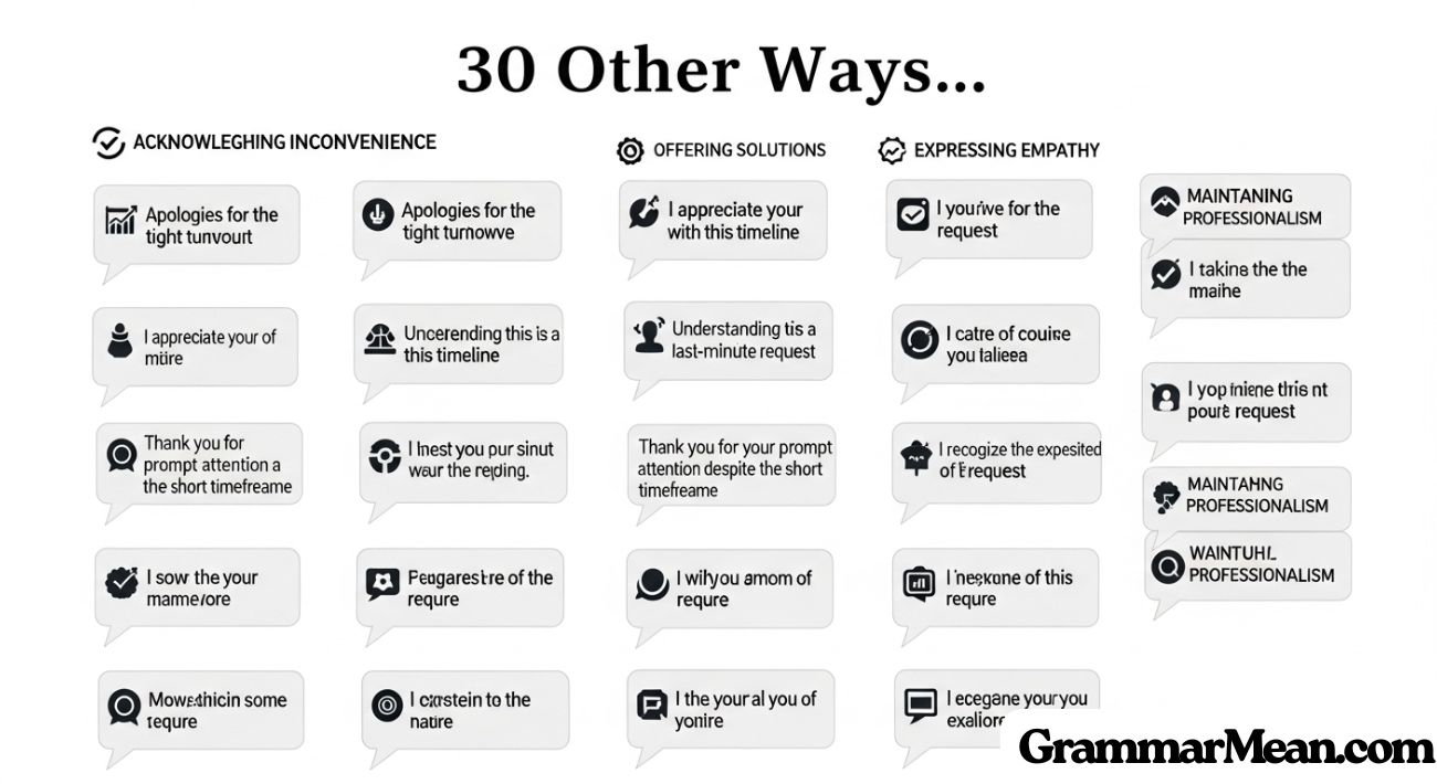 30 Other Ways to Say "Sorry for the Short Notice in an Email"