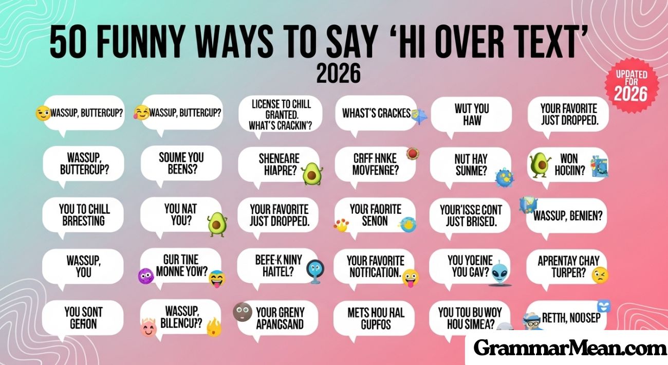 50 Funny Ways to Say “Hi Over Text” 2026